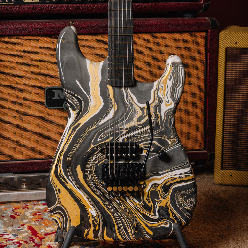 Doubleday Starling Custom, Black Gold Swirl – Destroy All Guitars